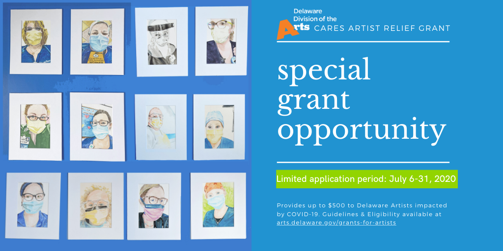 Now Open: CARES Artist Relief Grants - Delaware Division of the Arts ...